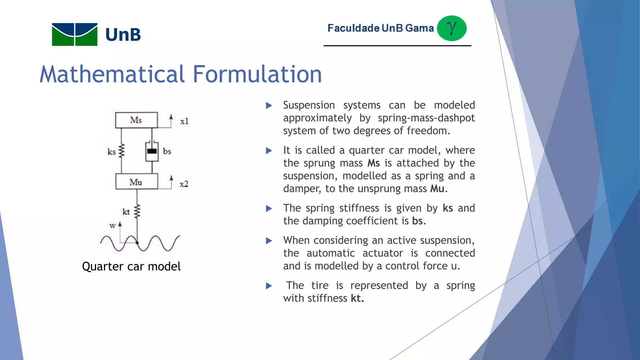 Simulation of an Active Suspension Using PID Control | PPT