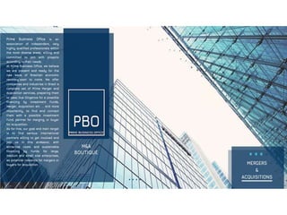 PBO - Prime Business Office | PPTX | Office Property | Real Estate