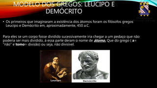evolução dos modelos atômicos | PPTX