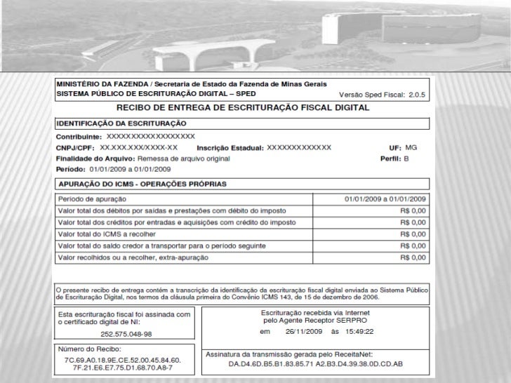 SPED: APRESENTAÇÃO SPED FISCAL ICMS/IPI SEFAZ MG