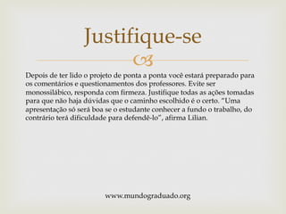 Dicas Apresentar TCC | PPT