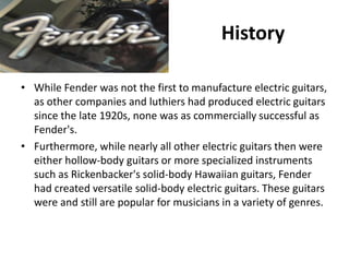 A presentation on Fender | PPTX