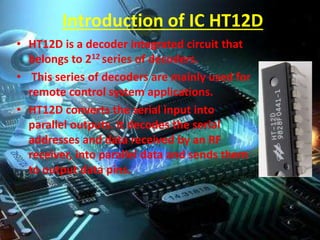 RF based Wireless Robot using 8051 Microcontroller | PPT