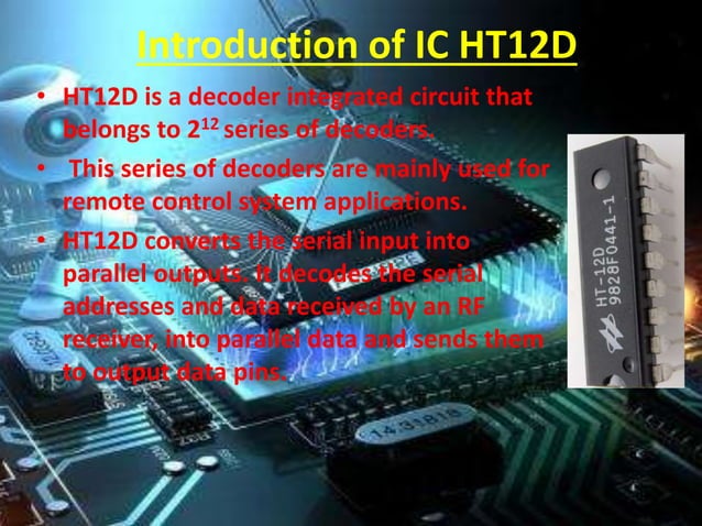 RF based Wireless Robot using 8051 Microcontroller | PPT