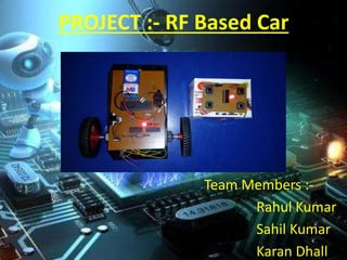 RF based Wireless Robot using 8051 Microcontroller | PPT