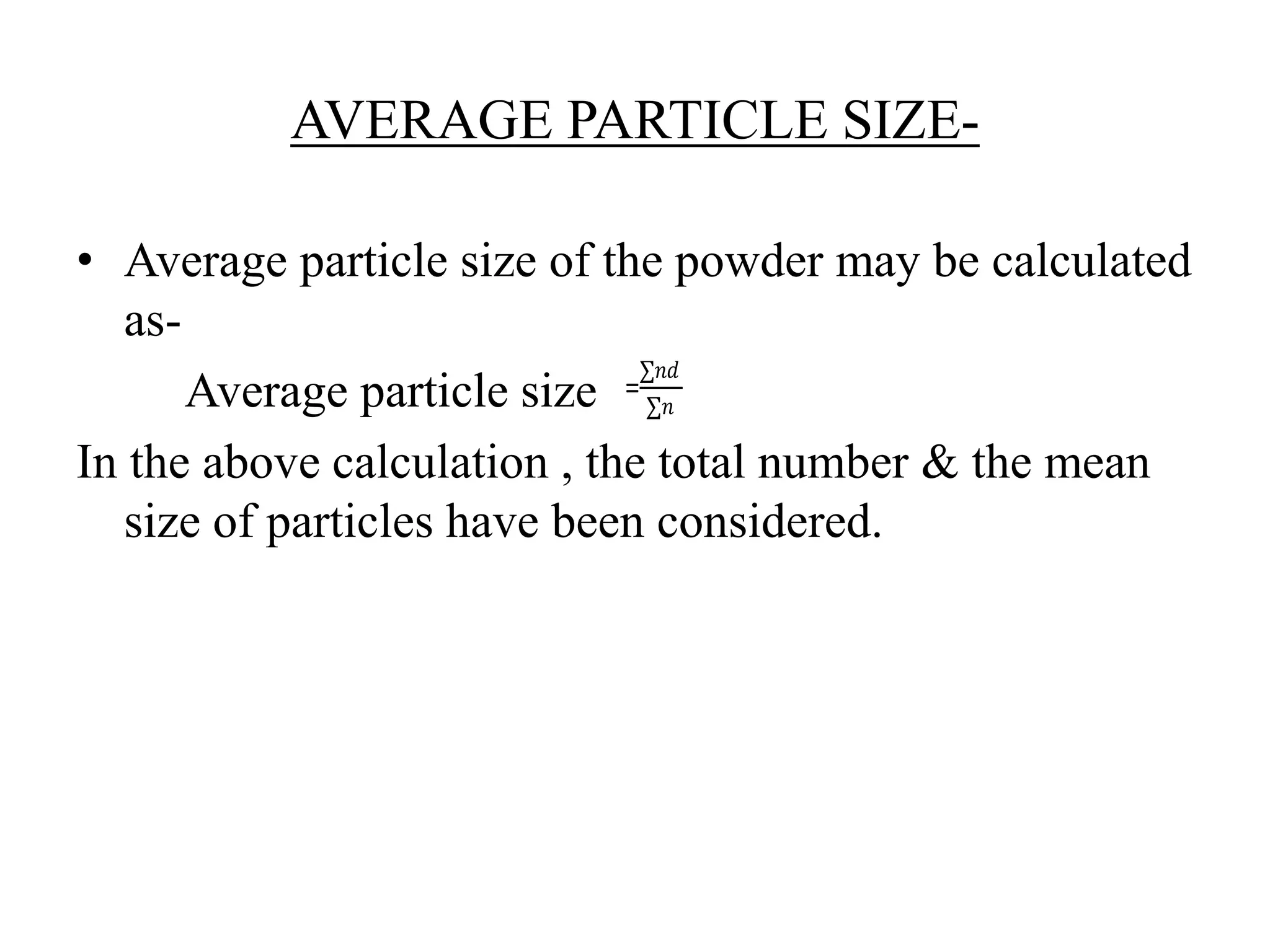 particle size & distribution | PPTX