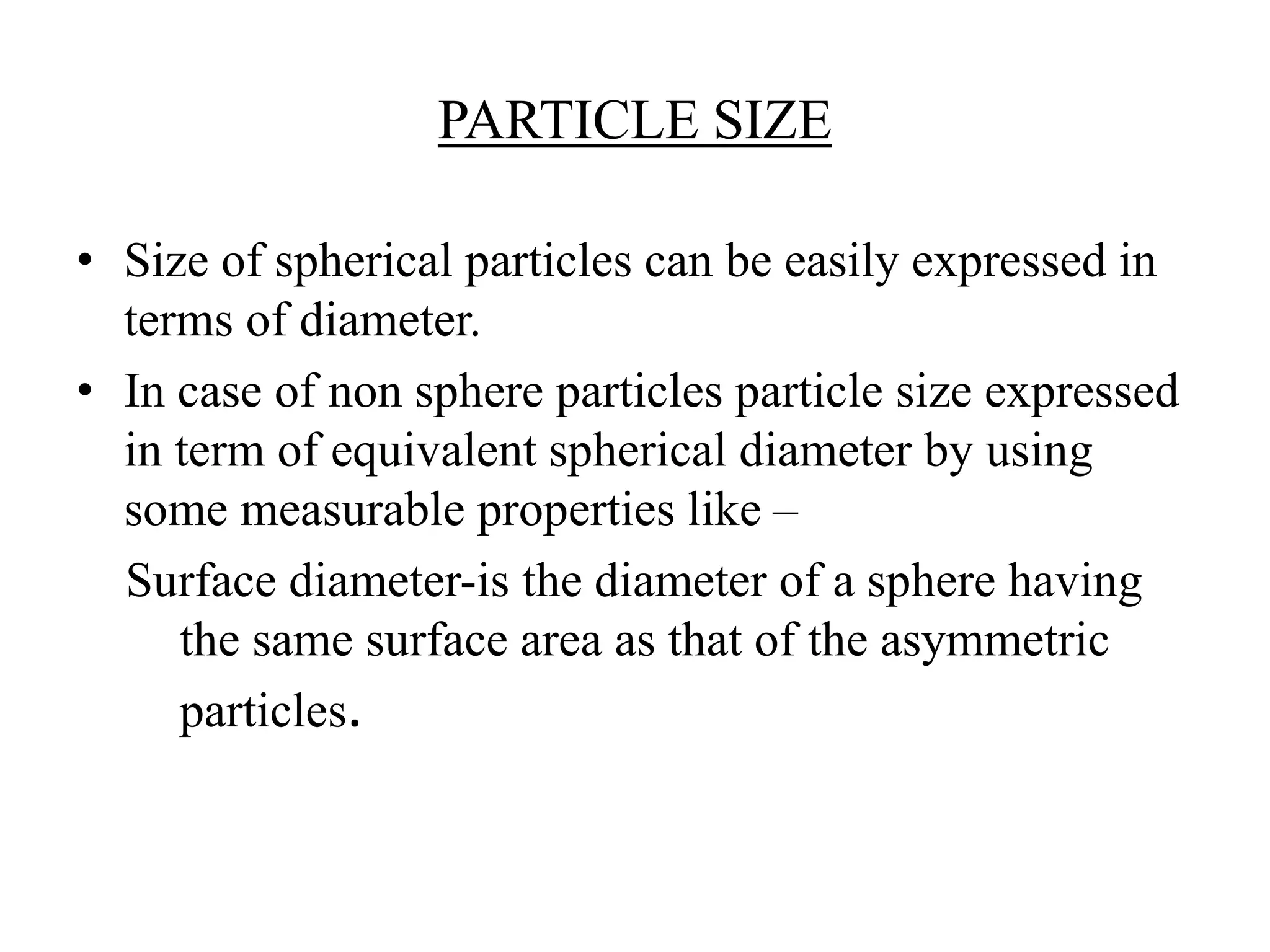 particle size & distribution | PPTX