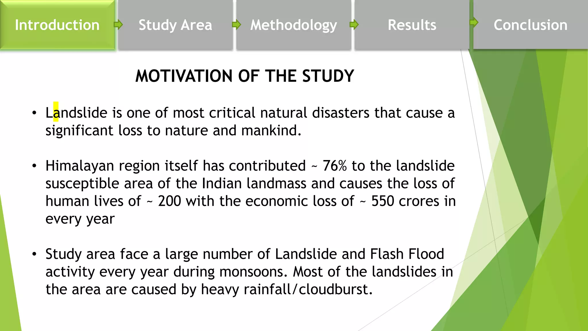 Presentation on dissertation entitled landslide susceptibility mapping | PPTX