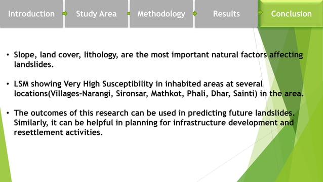 Presentation on dissertation entitled landslide susceptibility mapping | PPTX | Geography | Science