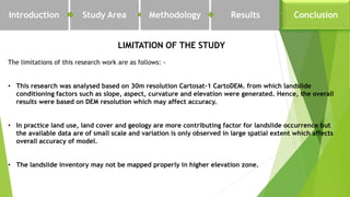 Presentation on dissertation entitled landslide susceptibility mapping | PPTX