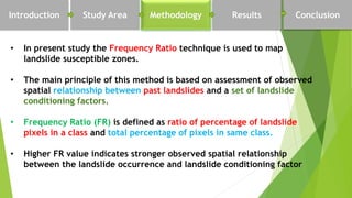 Presentation on dissertation entitled landslide susceptibility mapping | PPTX