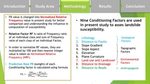 Presentation on dissertation entitled landslide susceptibility mapping | PPTX | Geography | Science