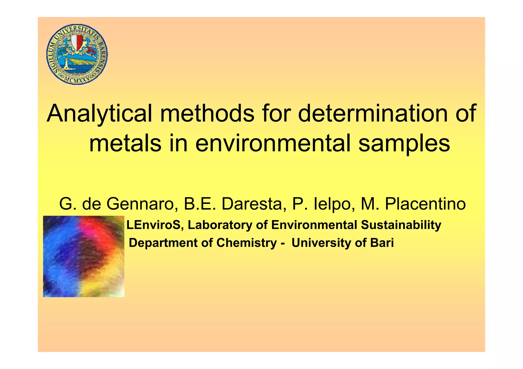 A presentation ,analytical methods-for-determination-of-metals-in ...