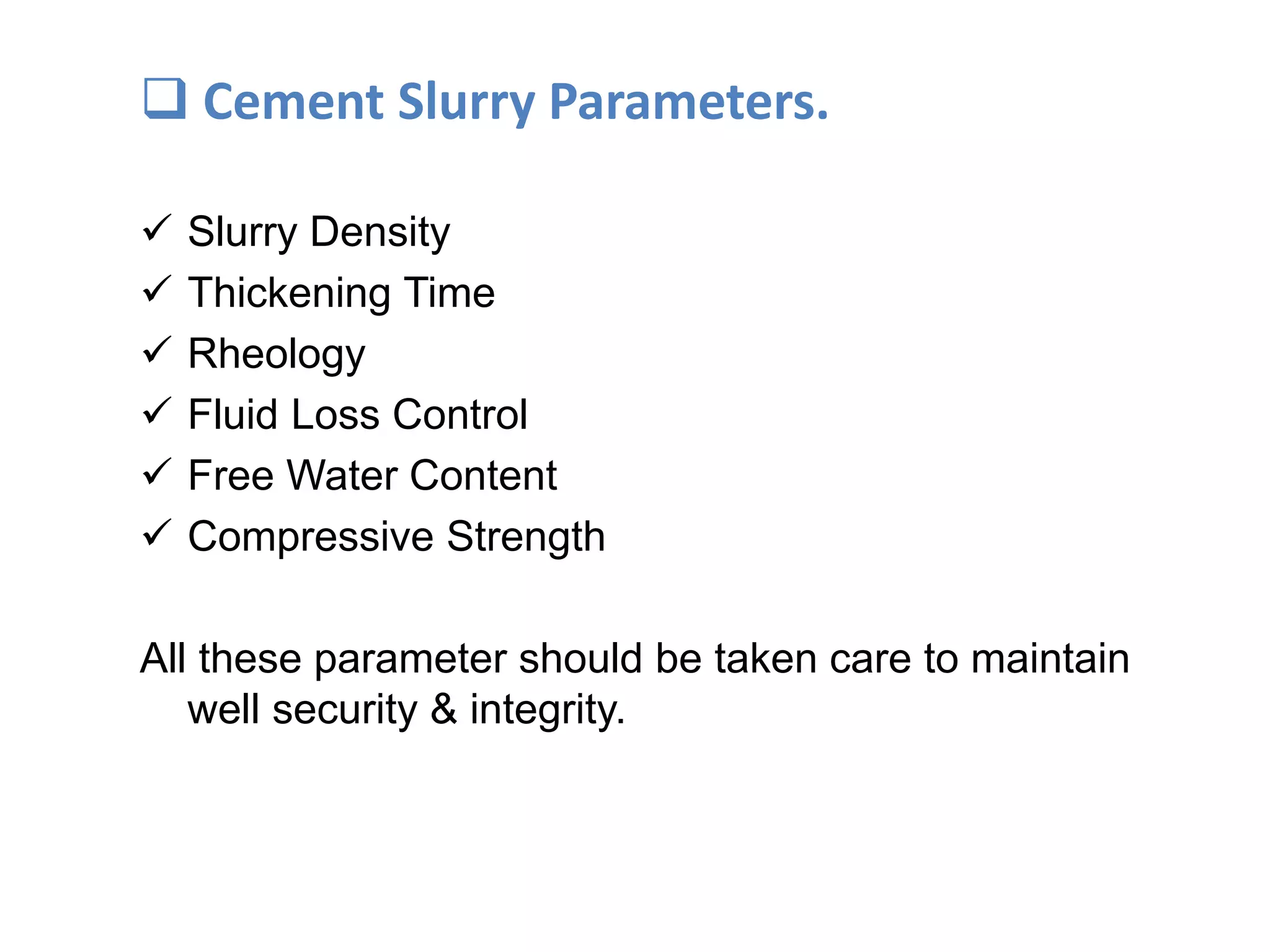 Cement Slurry Design for Oil and Gas Well Cementation | PPTX