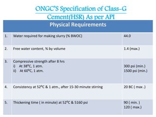 Cement Slurry Design for Oil and Gas Well Cementation | PPTX