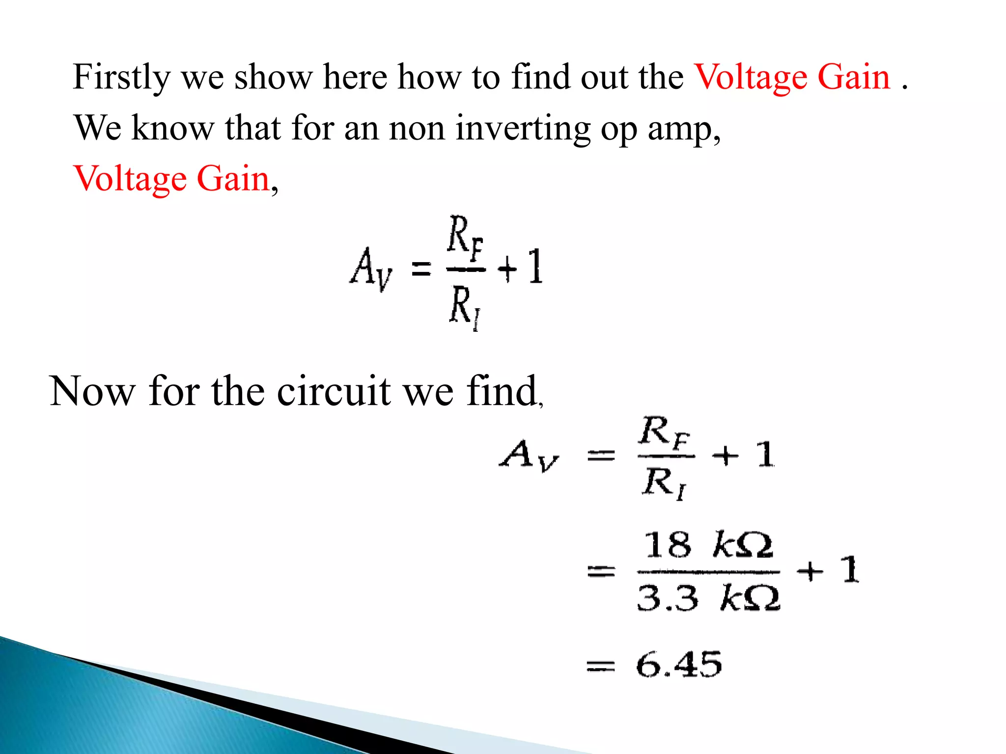A presentation of design,math and explanation of non inverting | PPTX
