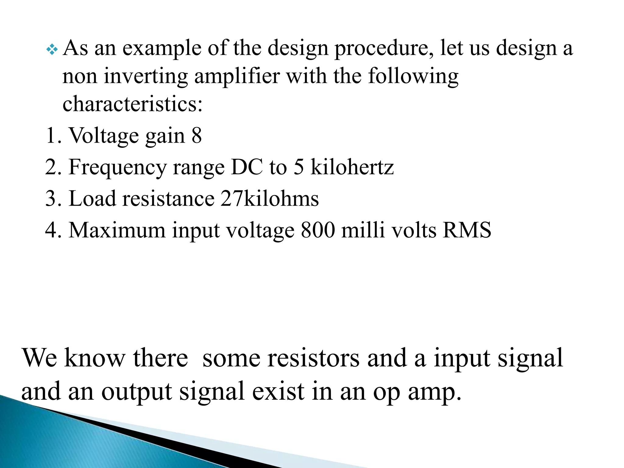 A presentation of design,math and explanation of non inverting | PPTX