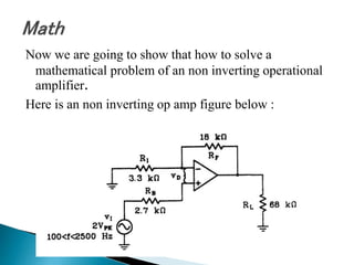 A presentation of design,math and explanation of non inverting | PPTX