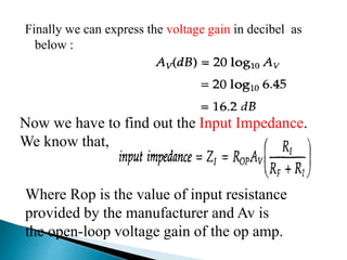 A presentation of design,math and explanation of non inverting | PPTX