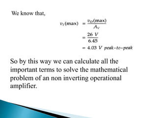 A presentation of design,math and explanation of non inverting | PPTX