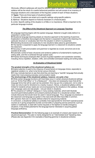 A Presentation Of The Situational Approach Amp The Functional ...