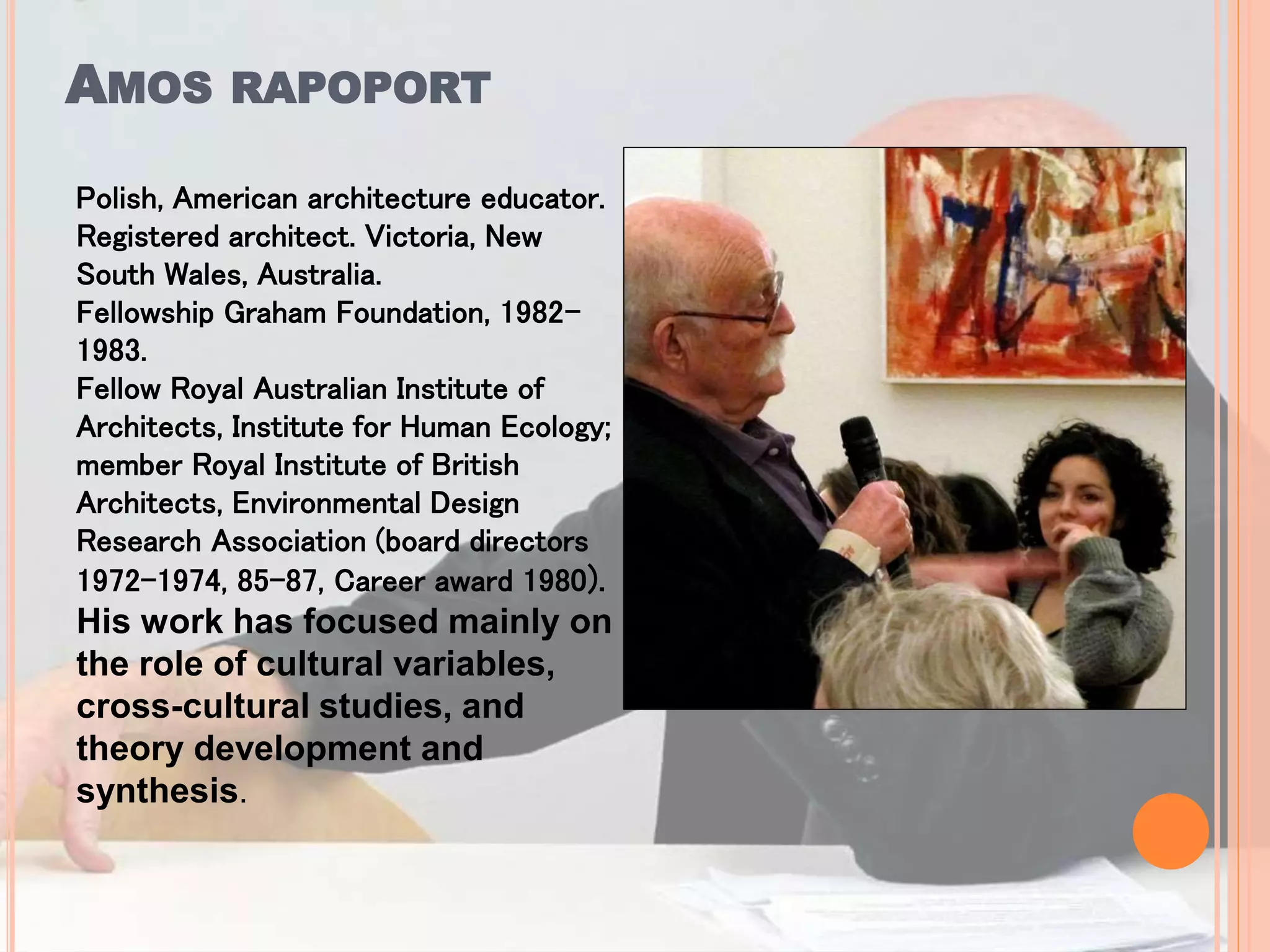 A presentation on AMOS RAPOPORT | PPTX | Science