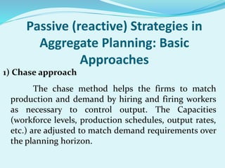 A presentation on aggregate planning | PPT