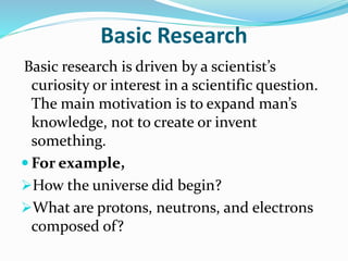 Research Types & Characteristicsch types & characteristics | PPTX