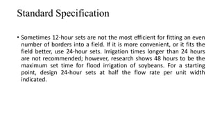 A presentation on border irrigation system by Mostafijur Rahman | PPTX