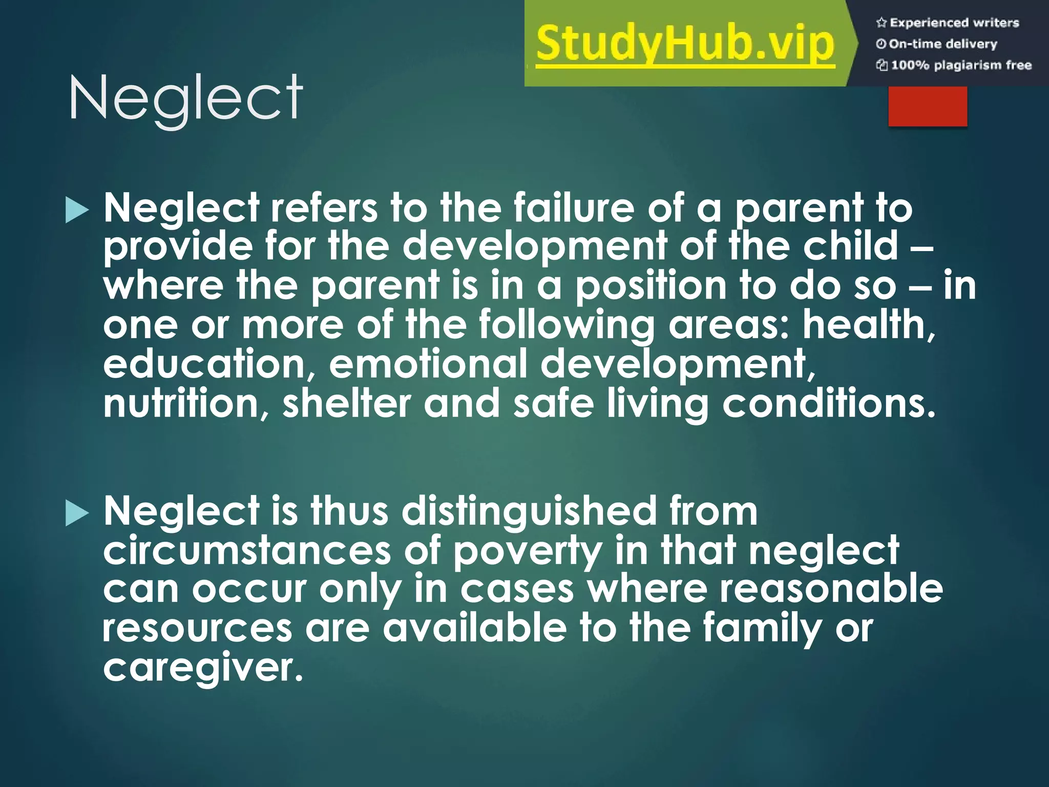 A PRESENTATION ON CHILD ABUSE, DELIVERED TO PUPIL OF UNILAG STAFF ...