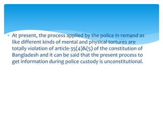 A presentation on constitutionally remand | PPTX