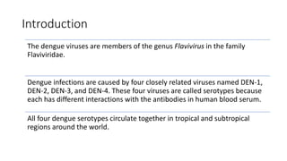 A presentation on the dengue virus, disease, and epidemiology | PPTX