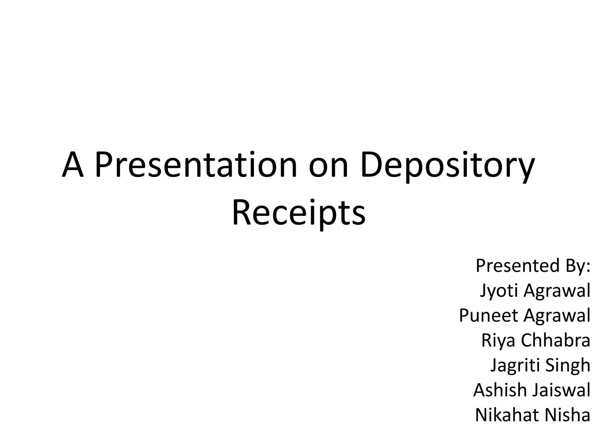 depository receipts | PPTX