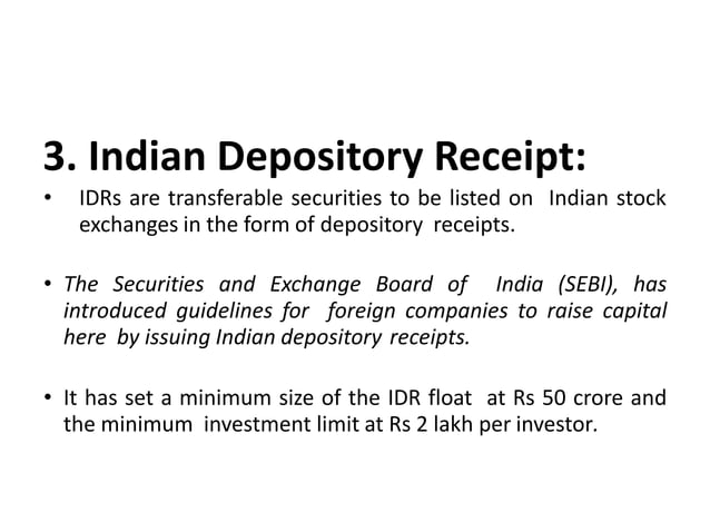 depository receipts | PPTX | Stocks and Bonds | Personal Investing