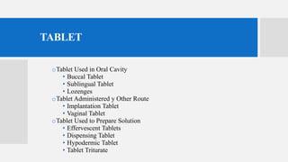 A presentation on dosage form | PPT