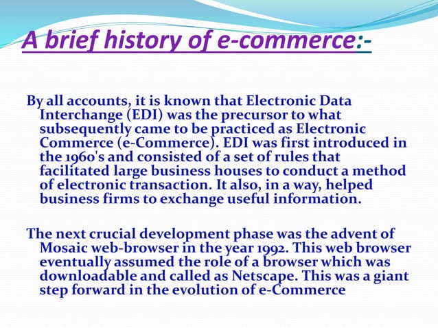 A presentation on e commerece | PPTX | Internet | Computing