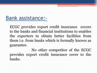 A presentation on ECGC | PPT