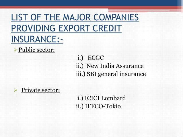 A presentation on ECGC | PPT