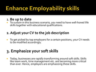 A presentation on employability skills | PPTX