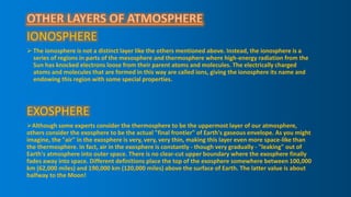 Presentation on atmosphhere and its various layers. | PPT