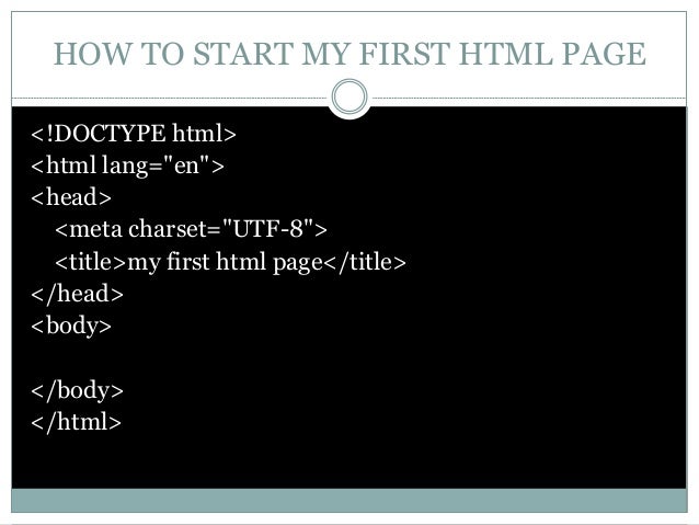 A presentation on front end development
