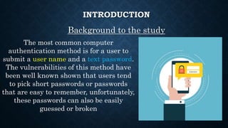 A presentation on graphical passwords | PPT