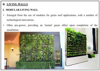 A presentation on green roofs and green walls | PDF