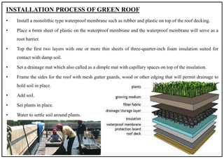 A presentation on green roofs and green walls | PDF