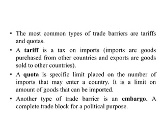 A presentation on growth and trade | PPTX