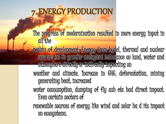 A presentation on impact of human activities on weather and climate ...