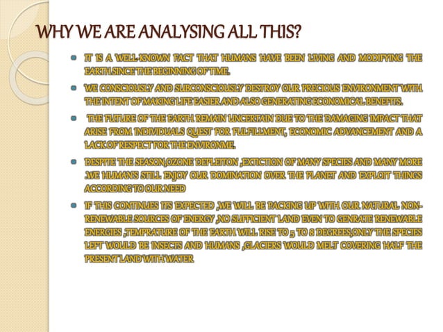 A presentation on impact of human activities on weather and climate ...