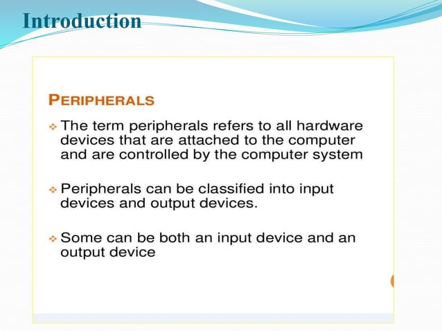 A presentation on input and output device | PPTX | Computer Peripherals ...