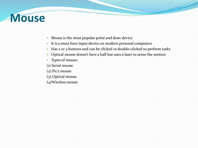 A presentation on input and output device | PPTX | Computer Peripherals ...