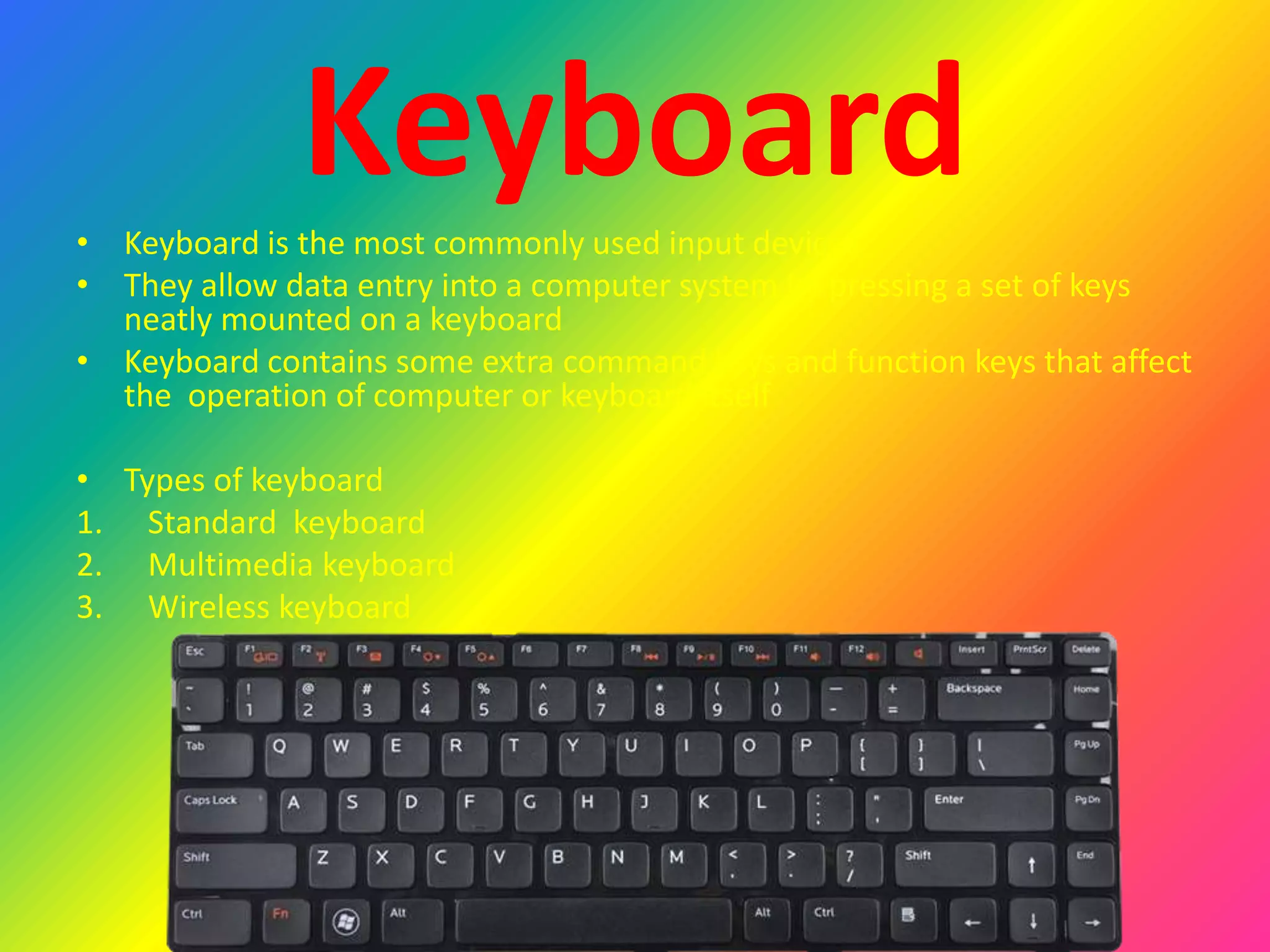 A presentation on input devices | PPTX